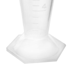 EISCO Conical Measure, 12ml - Polypropylene Plastic, Translucent - Pouring Spout - 1ml Raised Graduations - Hexagonal Base