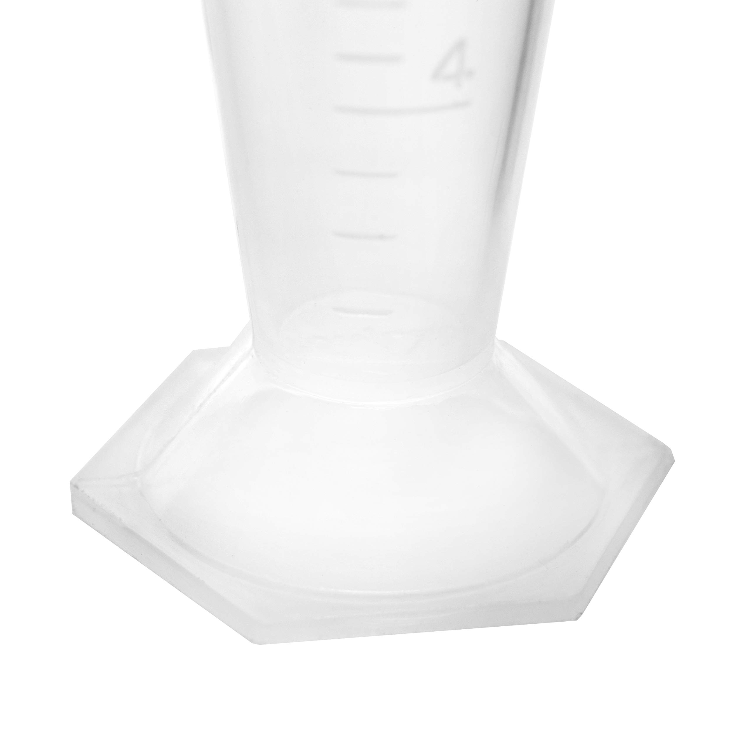 EISCO Conical Measure, 12ml - Polypropylene Plastic, Translucent - Pouring Spout - 1ml Raised Graduations - Hexagonal Base