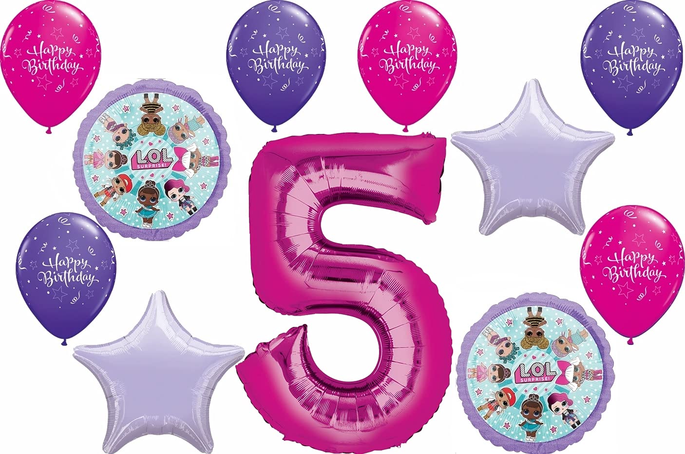 5th Birthday Party LOL Balloons Decoration Supplies