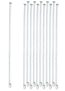 eisco 10pk glass stirring rods, 11.8" - spade & button ends, 6mm diameter - excellent for laboratory or home use - borosilicate 3.3 glass