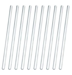 eisco 10pk glass stirring rods, 7.9" - rounded ends, 6mm diameter - excellent for laboratory or home use - borosilicate 3.3 glass