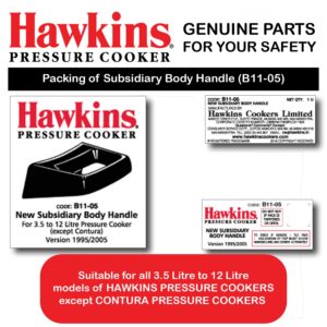 Hawkins Pressure Cooker New Subsidiary Handle(B11-05) 1 Unit-3.5 Litre to 12 Litre(Except Contura)