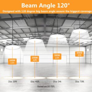 UFO LED High Bay Lights 300W 10 Packs,Super Bright 30000LM High Bay LED Shop Lights,6500K Daylight High Bay LED Lights,Waterproof High Bay Lighting,LED High Bay Light for Factory Warehouse Workshop