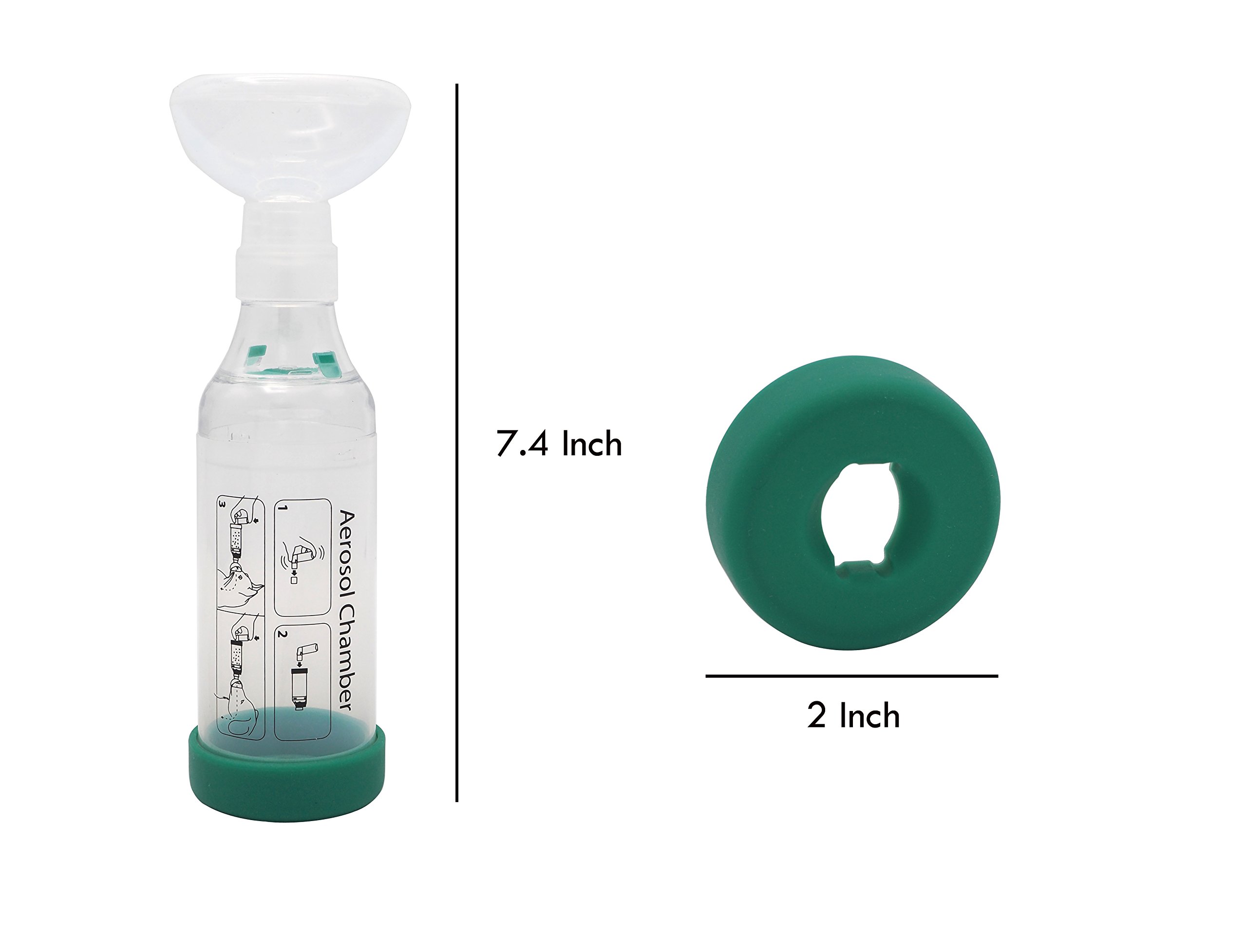 Dog Aerosol Chamber (3 Masks) - Inhaler Spacer for Respiratory Support – Includes 3 Masks to Fit All Dogs