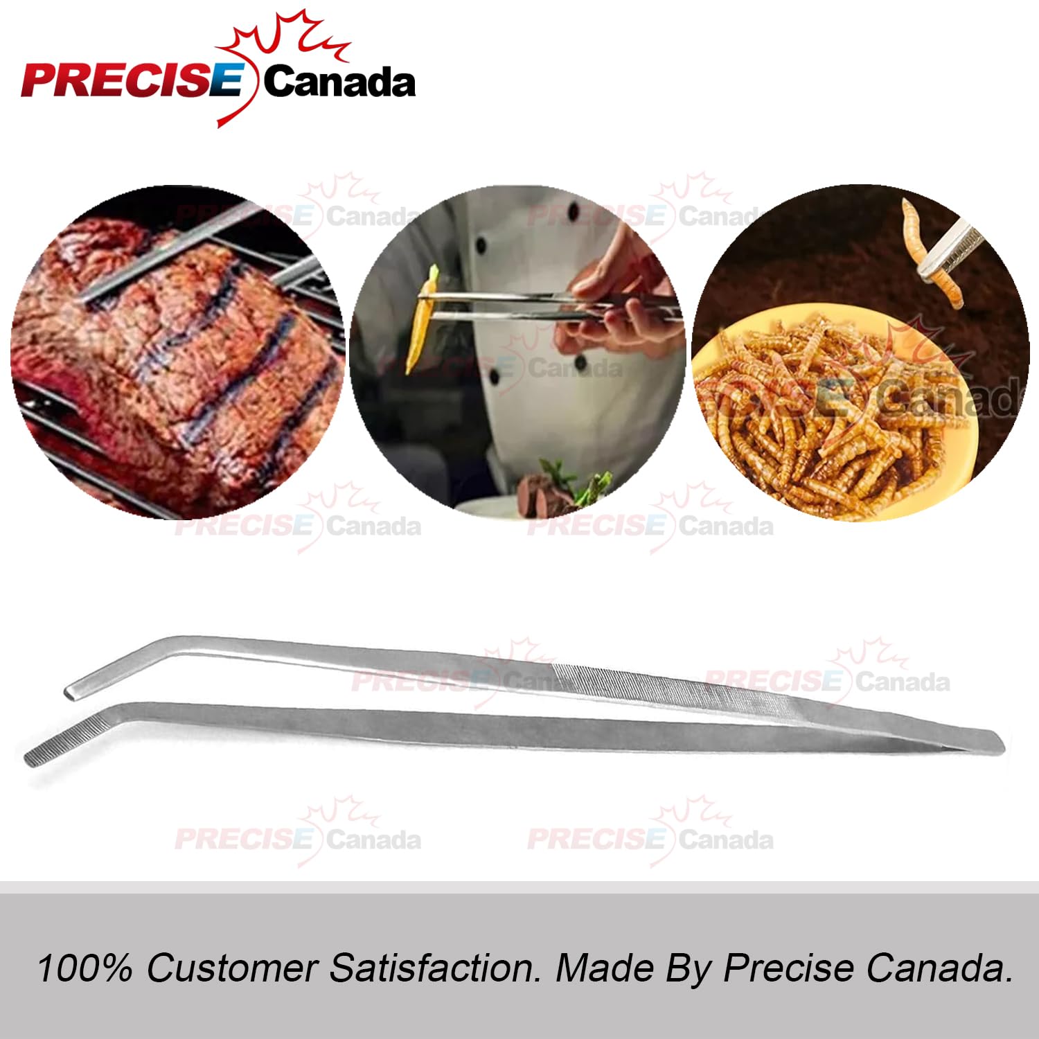 Precise Canada: 24" Mega Long Tweezer Curved Tip Stainless Steel