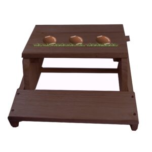 My Bambino Personalized Footballs Espresso Wooden Step Stool and Seat