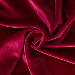 stretch velvet burgundy, fabric by the yard