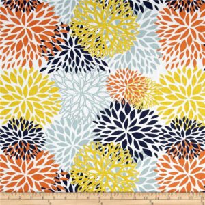 premier prints blooms cotton duck maya, fabric by the yard