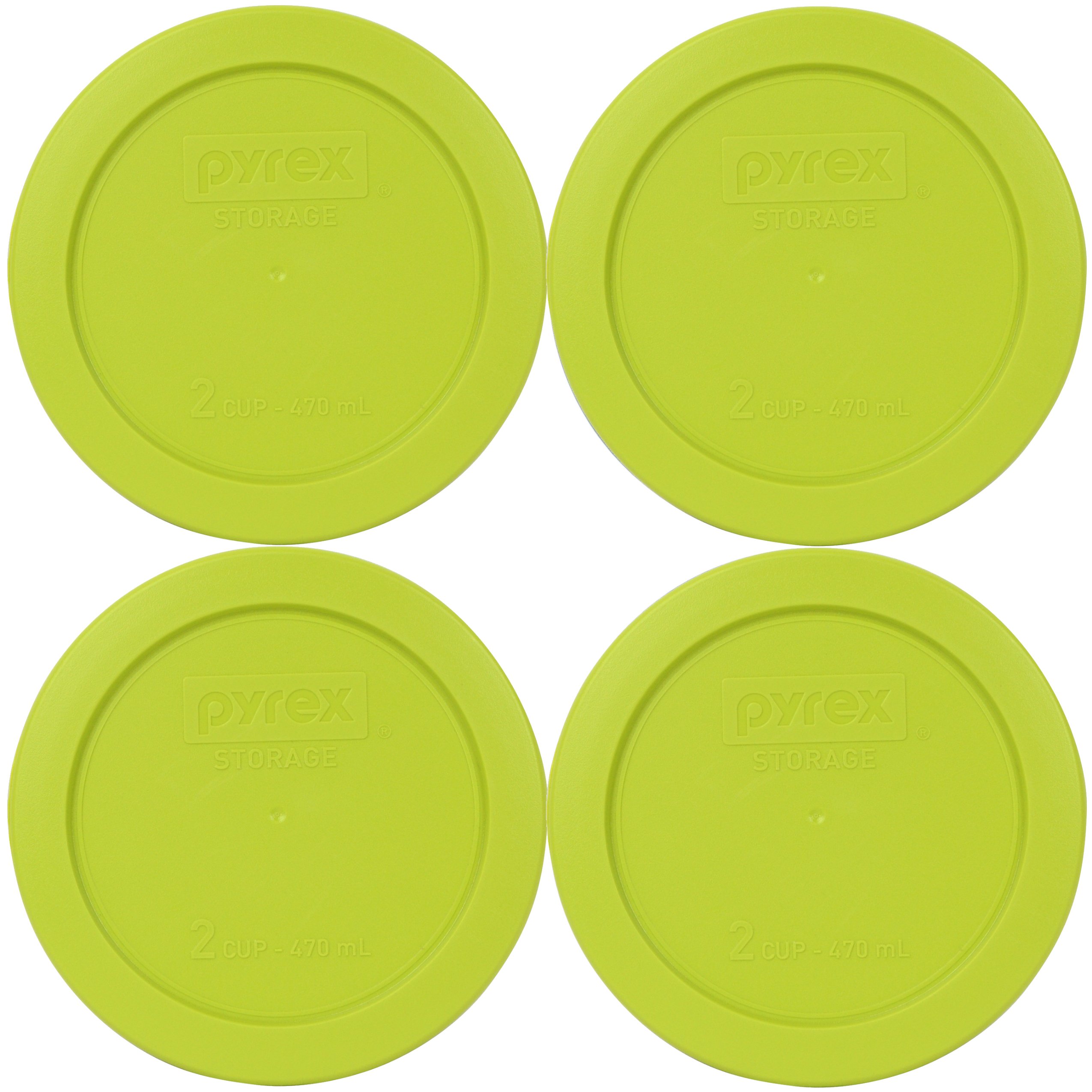 Pyrex 7200-PC 1122866 2 Cup Green Edamame Lid (4-Pack)