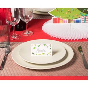 Juvale Christmas Place Cards for Dinner Parties, Holiday Place Settings (2 x 3.5 in, 100 Pack)