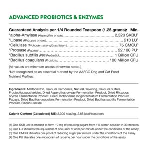 NaturVet – Advanced Probiotics & Enzymes - Plus Vet Strength PB6 Probiotic | Supports and Balances Pets with Sensitive Stomachs & Digestive Issues | for Dogs & Cats (4 oz)