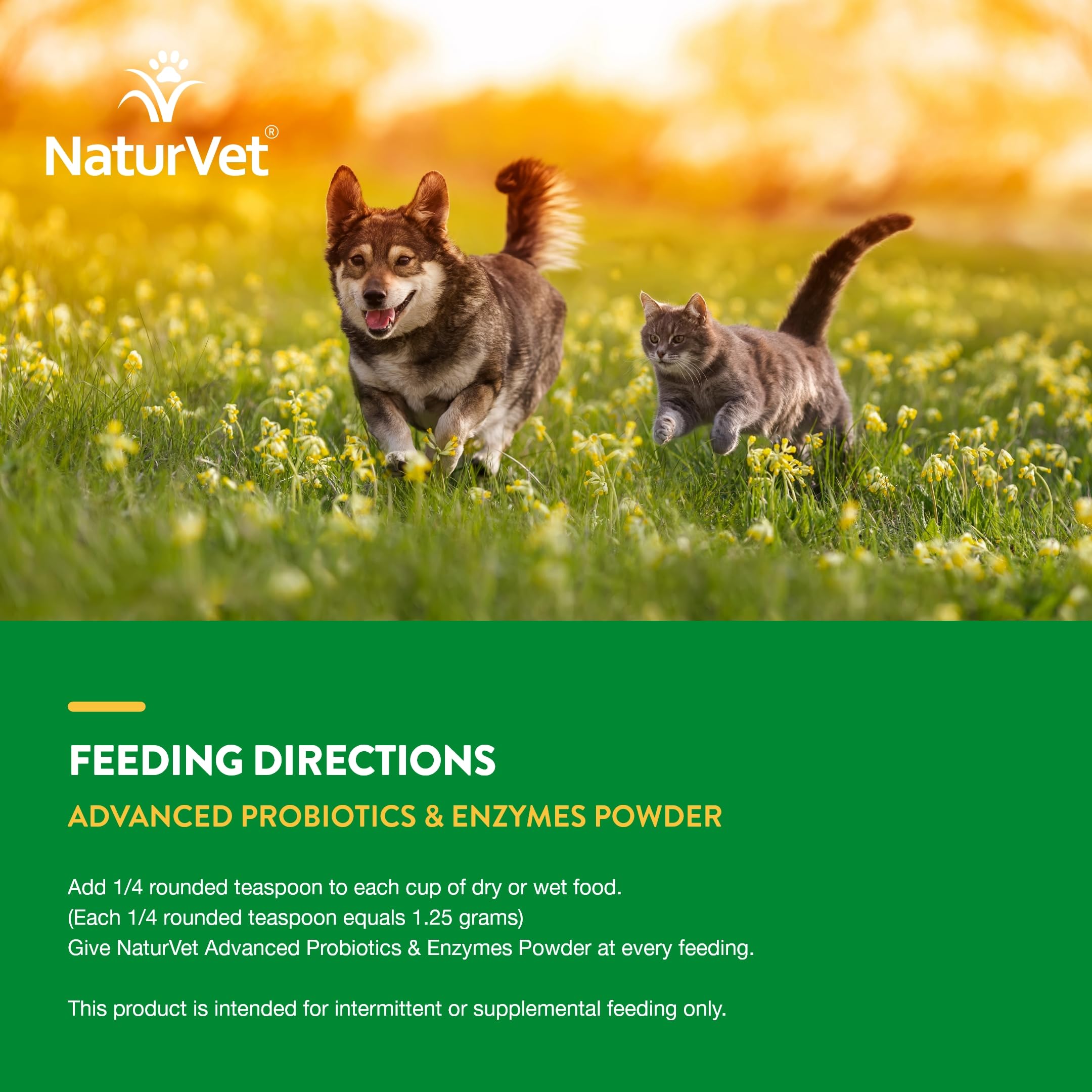 NaturVet – Advanced Probiotics & Enzymes - Plus Vet Strength PB6 Probiotic | Supports and Balances Pets with Sensitive Stomachs & Digestive Issues | for Dogs & Cats (4 oz)