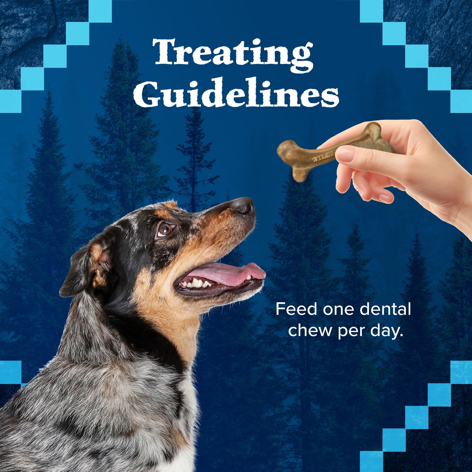 Blue Buffalo Wilderness Wild Bones Grain-Free Dental Chews Dog Treats, Medium, 27-oz Bag