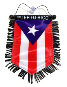 puerto rico flag for car puerto rican accessories mini banner hanging decoration for cars home wall door window