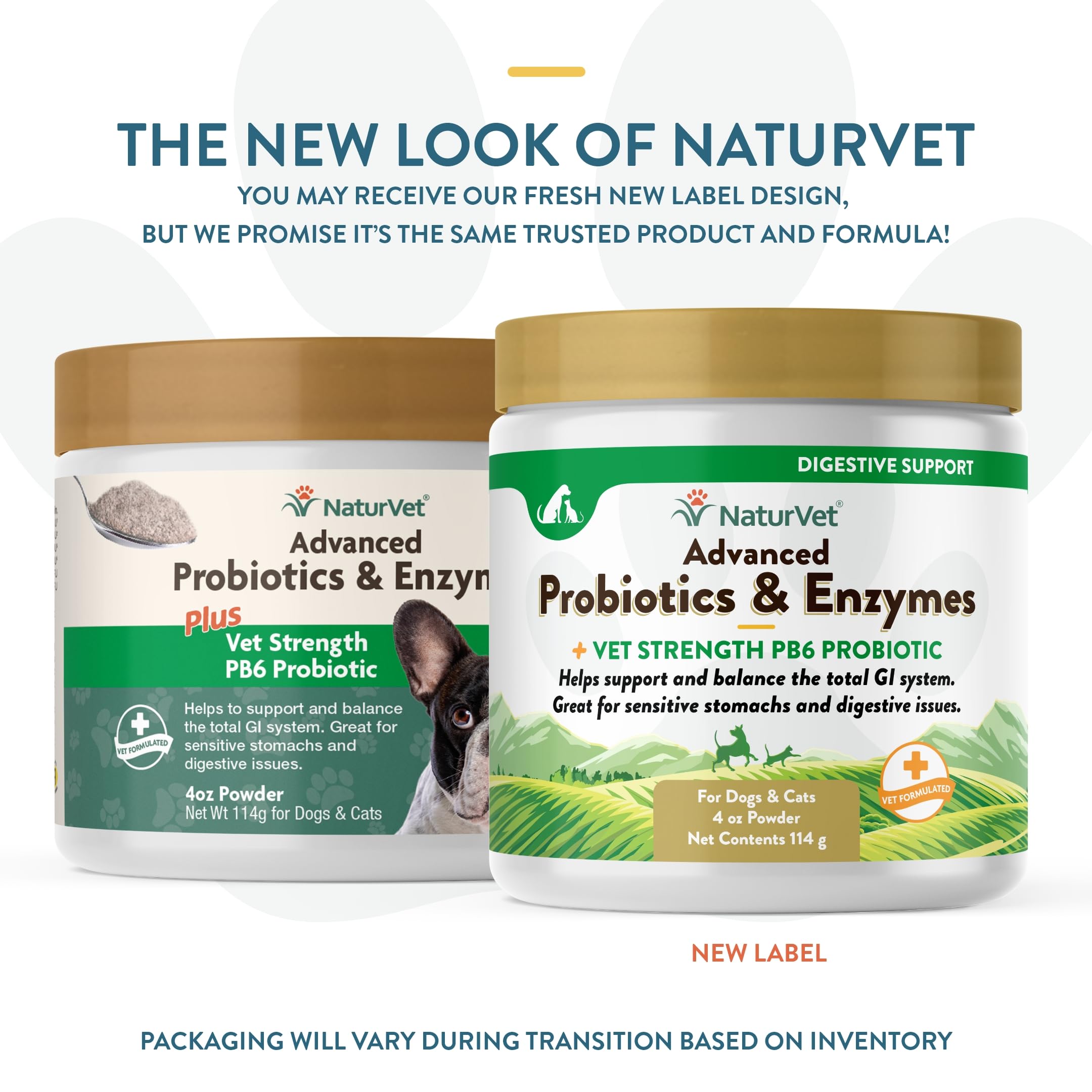 NaturVet – Advanced Probiotics & Enzymes - Plus Vet Strength PB6 Probiotic | Supports and Balances Pets with Sensitive Stomachs & Digestive Issues | for Dogs & Cats (4 oz)