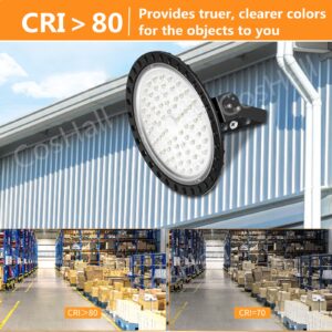 UFO LED High Bay Lights 300W 10 Packs,Super Bright 30000LM High Bay LED Shop Lights,6500K Daylight High Bay LED Lights,Waterproof High Bay Lighting,LED High Bay Light for Factory Warehouse Workshop