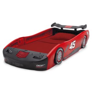 delta children sport race car twin bed, red