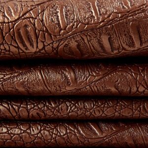 Faux Leather Gator Metallic Copper, Fabric by the Yard