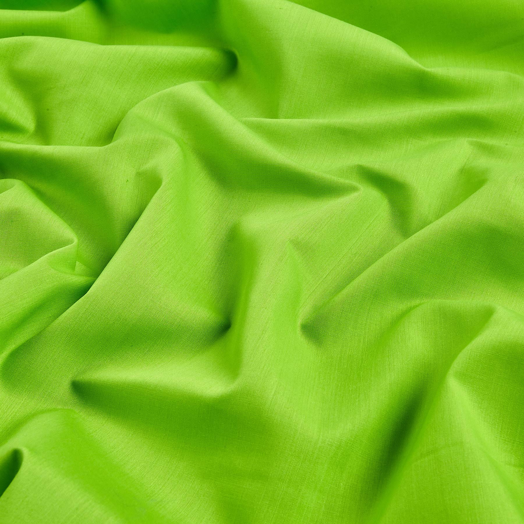 60" Poly Cotton Broadcloth Lime, Fabric by the Yard