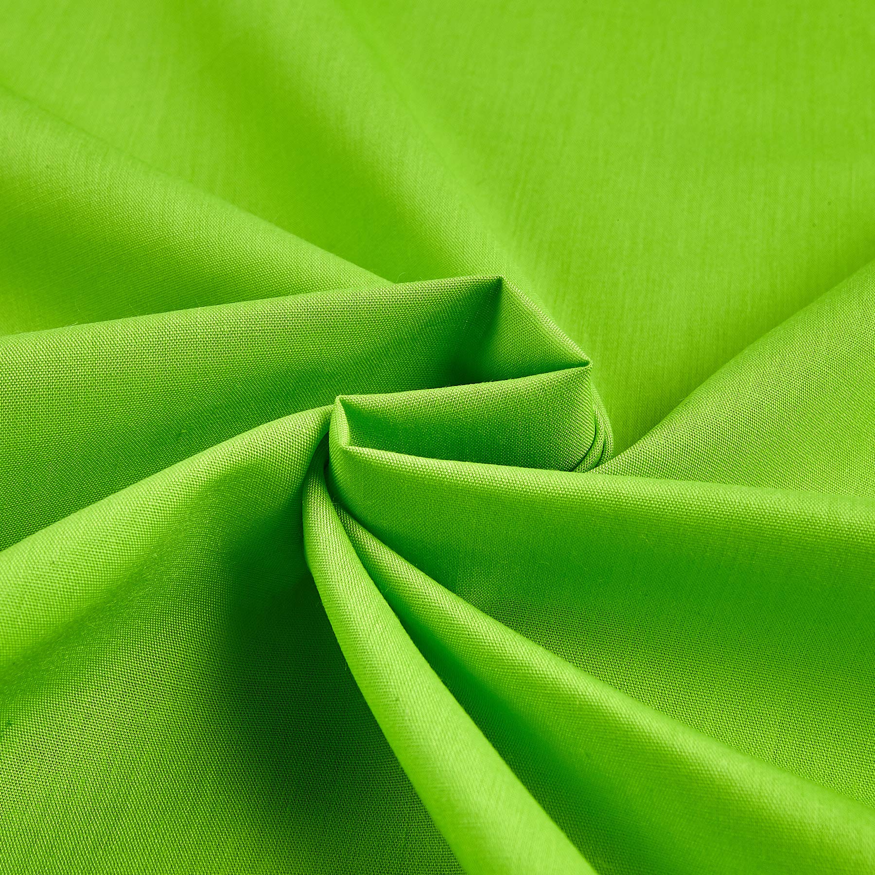 60" Poly Cotton Broadcloth Lime, Fabric by the Yard