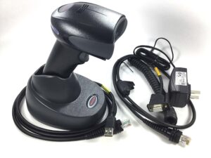 honeywell xenon 1902g-hd (high density) wireless area-imaging barcode scanner kit (1d, 2d and pdf), includes cradle, power supply, rs232 cable and usb cord