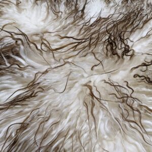 Home Collezione by Salvani Genuine Icelandic Sheepskin Rug Throw (Shade of Brown - Curly Pile) 24"x36"