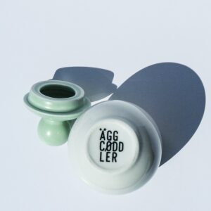 AggCoddler - Porcelain & Silicone Egg Cooker - Easily Cook Eggs with Toppings & Mix-Ins - Microwave & Dishwasher Safe - Steam, Poach, Boil Eggs - Displays Well in Kitchen (Green - Gullvie)…