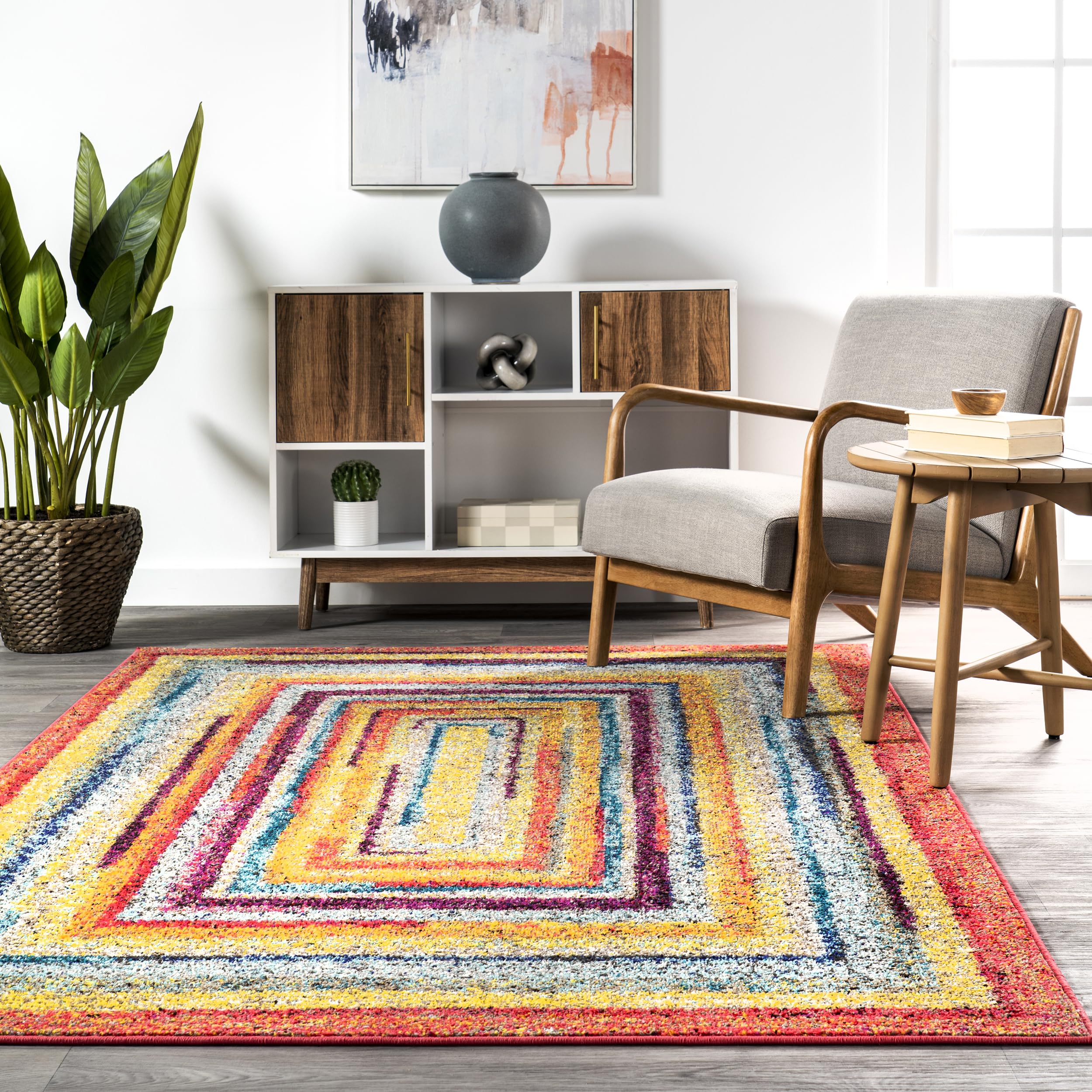 nuLOOM Hargis Labyrinth Accent Rug, 3x5, Multi