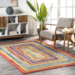 nuloom hargis labyrinth accent rug, 3x5, multi