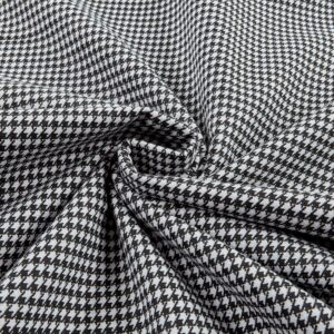 Comfy Flannel Houndstooth Black, Fabric by the Yard