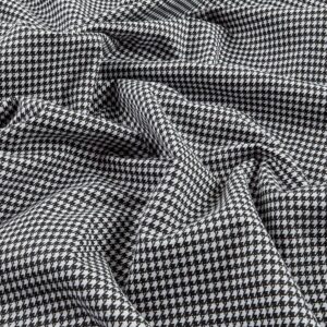 Comfy Flannel Houndstooth Black, Fabric by the Yard