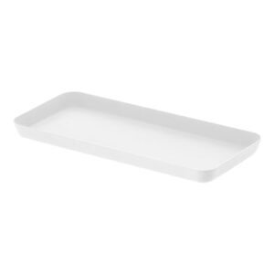 yamazaki home tower amenity tray l white, flat