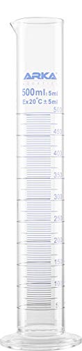 ARKA Hydrometer Set - Includes Thermometer & Measuring Cylinder Made of Borosilicate Glass 3.3 - High Precision Density Measurement for Saltwater Aquariums, Laboratory Quality, User-Friendly