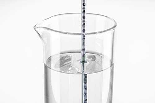 ARKA Hydrometer Set - Includes Thermometer & Measuring Cylinder Made of Borosilicate Glass 3.3 - High Precision Density Measurement for Saltwater Aquariums, Laboratory Quality, User-Friendly