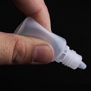 ericotry 50 Pcs 20ml Empty Plastic Squeezable Dropper Bottles Dropping Bottles Dropper Vials Plug Can Removable the Lip Can Be Screwed On