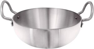 shradha trading aluminium kadai, aluminum indian kadai,indian kadai, cookware pan, indian stir pan, frying pan, size-12, thickness 4 mm