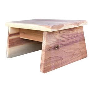 vundahboah amish goods cedar one step stool (straight leg style)