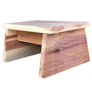 Vundahboah Amish Goods Cedar One Step Stool (Straight Leg Style)