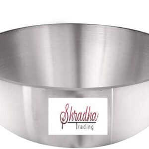 Shradha Trading Aluminium Kadai, Aluminum Indian Kadai,Indian Kadai, Cookware pan, Indian Stir Pan, Frying Pan, Size-12, Thickness 4 mm