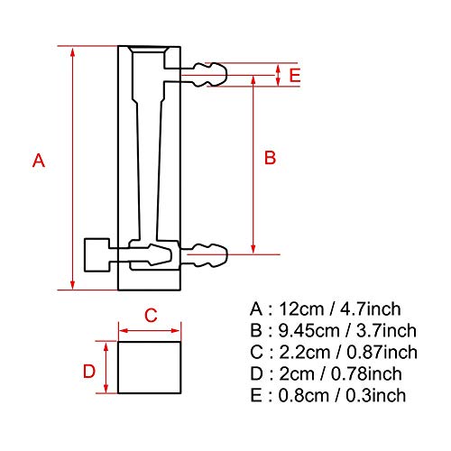 Gas Flowmeter, Flowmeter 1-10LPM Meter with Control Valve for Oxygen Air Gas