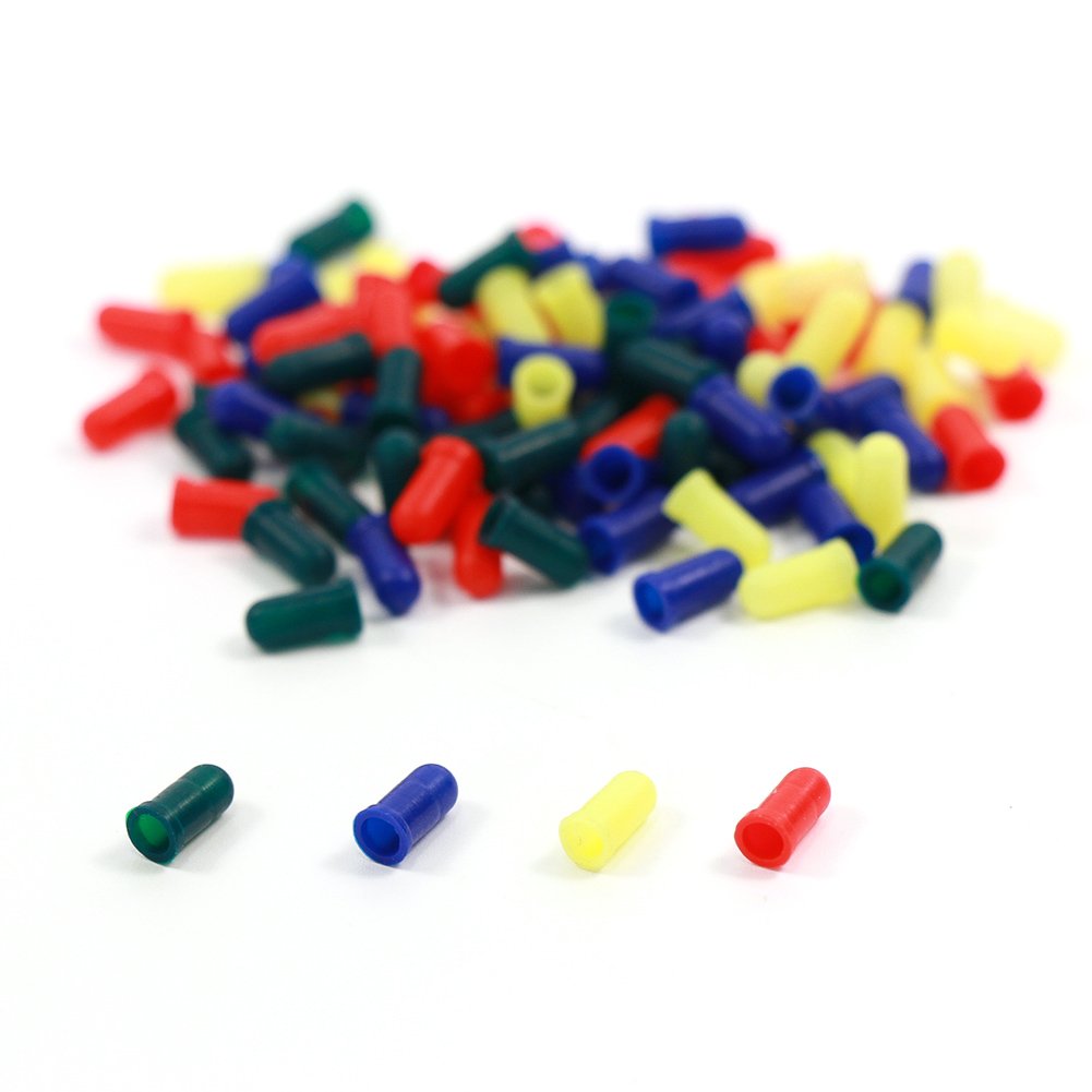 XPT01 100pcs Blue/ Red /Yellow /Green Caps / Covers for 3mm Grain of Wheat Bulbs LEDs for Model Train Layout New