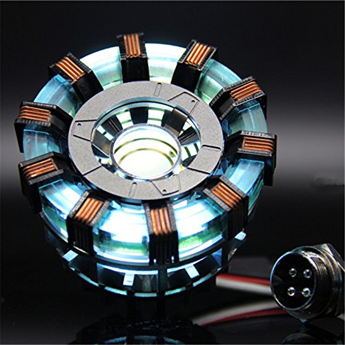 1:1 DIY Arc Reactor Heart Model Mark 2 with LED Action Figure Need to Assemble