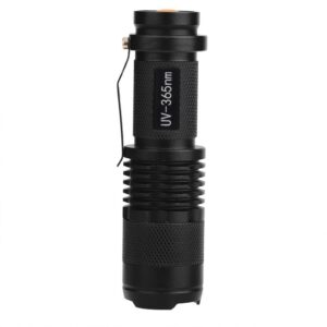 fdit torch flashlight ultra bright led tactical flashlight perfect for camping biking home emergency 395/365 nm (batteries not included)(365nm)