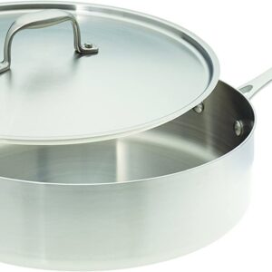 American Kitchen - 12 inch Stainless Steel Skillet Saute Pan, with Cover, Made In America