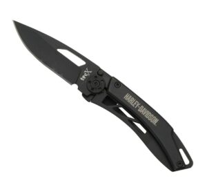 harley-davidson black stainless handle tec x knife ck-52080