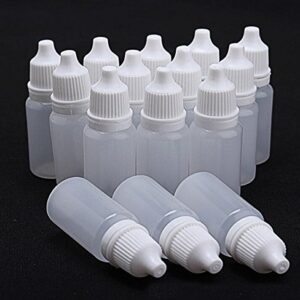 ericotry 50 Pcs 20ml Empty Plastic Squeezable Dropper Bottles Dropping Bottles Dropper Vials Plug Can Removable the Lip Can Be Screwed On