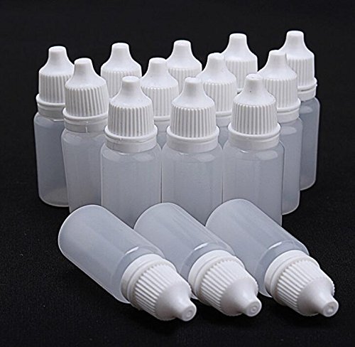 ericotry 50 Pcs 20ml Empty Plastic Squeezable Dropper Bottles Dropping Bottles Dropper Vials Plug Can Removable the Lip Can Be Screwed On