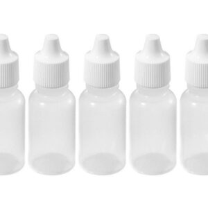 ericotry 50 Pcs 20ml Empty Plastic Squeezable Dropper Bottles Dropping Bottles Dropper Vials Plug Can Removable the Lip Can Be Screwed On