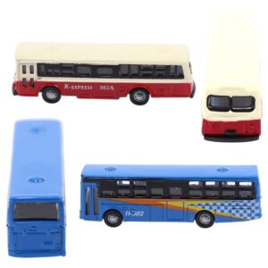 BS150 6pcs Diecast Model Buses Car 1:160 N Scale Streetscape Layout Railway Scenery DIY Train Layout Model Accessories