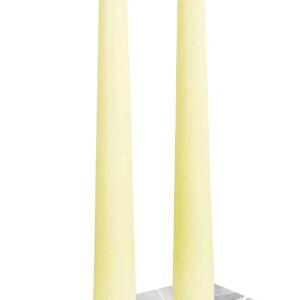 12 Pack Tall Taper Candles - 14 Inch Ivory Dripless, Unscented Dinner Candle - Paraffin Wax with Cotton Wicks - 12 Hour Burn Time